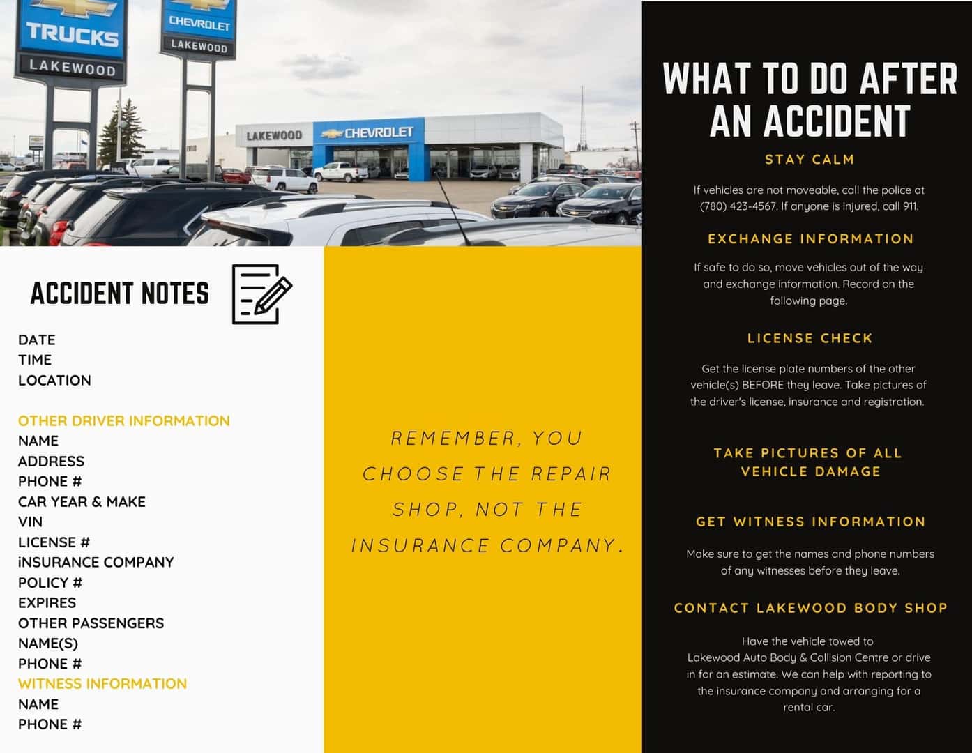 Collision Checklist | Lakewood Autobody & Collision | Lakewood Chevrolet