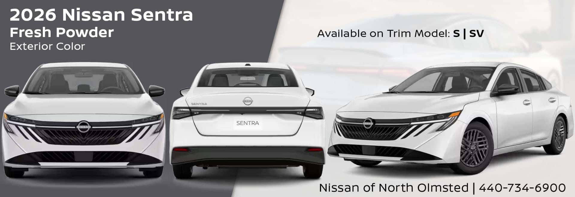 Fresh Powder White 2026 Nissan Sentra Exterior Color | Nissan of North ...