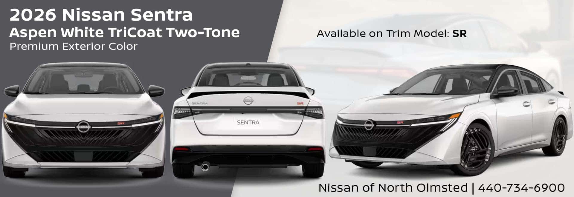 2026 Sentra Two-Tone Aspen White TriCoat Exterior Color | Nissan of ...