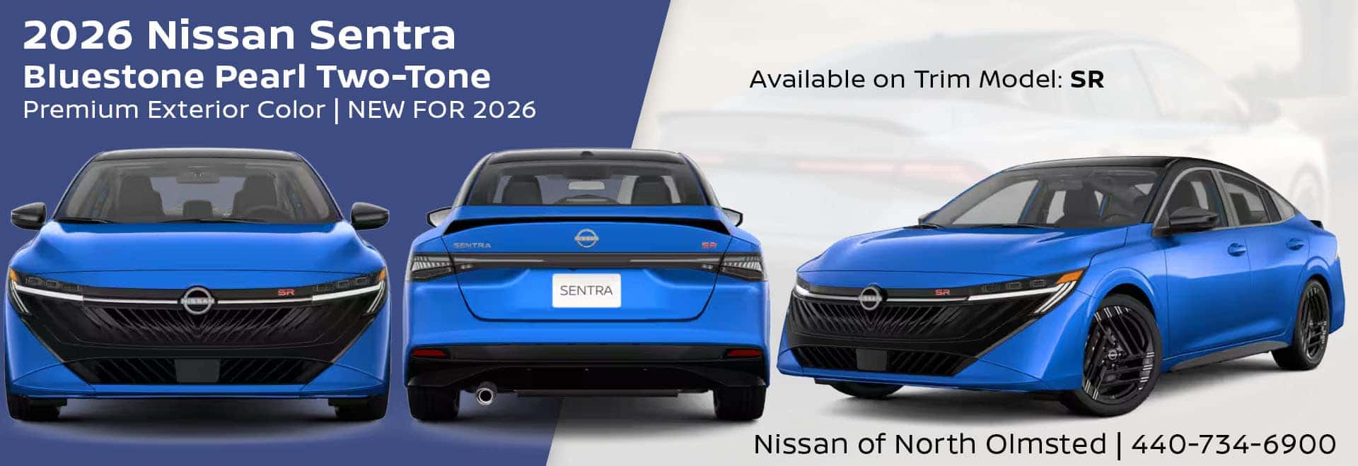 Two-Tone Bluestone Pearl 2026 Nissan Sentra | Nissan of North Olmsted