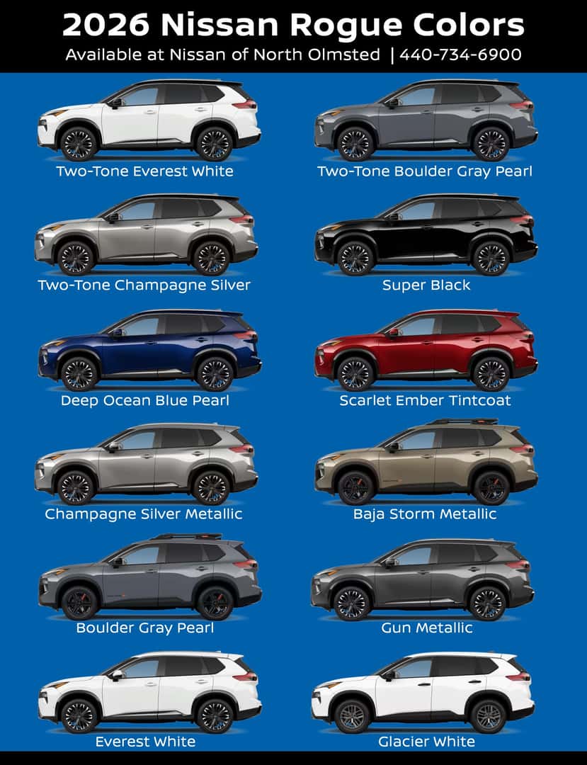 Gun Metallic 2026 Nissan Rogue Exterior Color | Nissan of North Olmsted