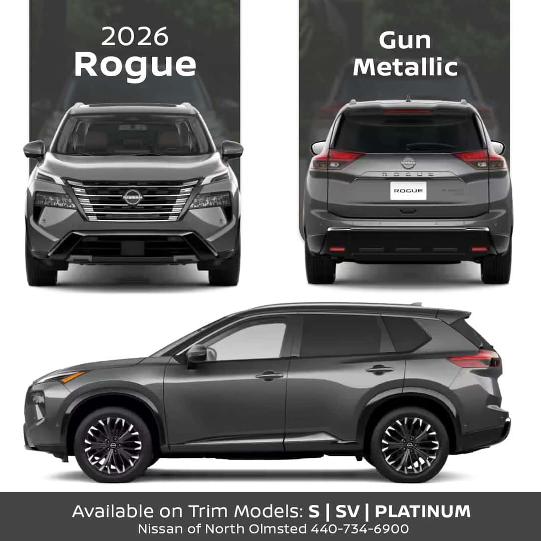 Gun Metallic 2026 Nissan Rogue Exterior Color | Nissan of North Olmsted