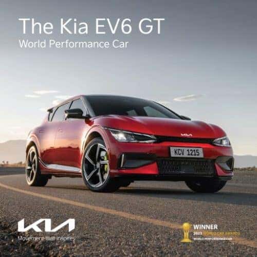 The 2023 World Performance Car awarded to the Kia EV6 GT | Smail Kia