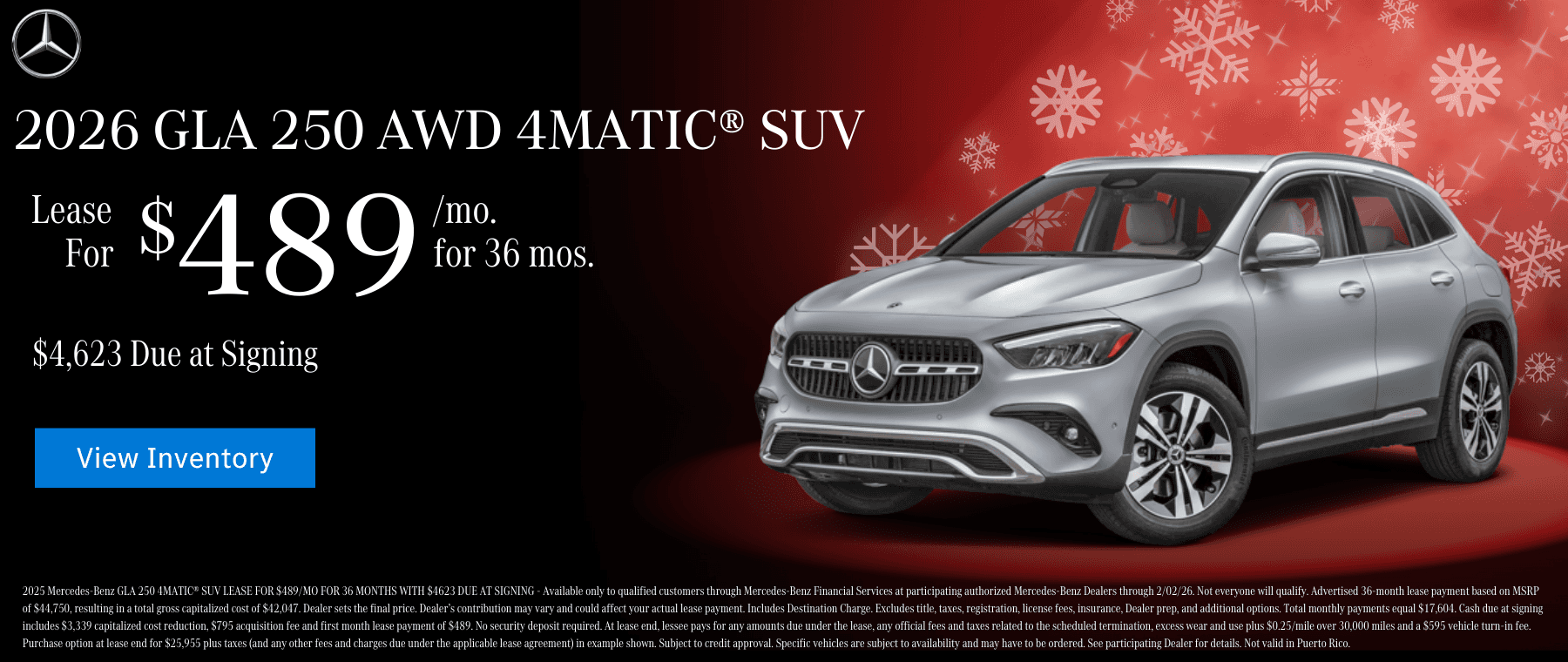 Mercedes-Benz GLA 250 Lease Offer | Mercedes-Benz of Youngstown